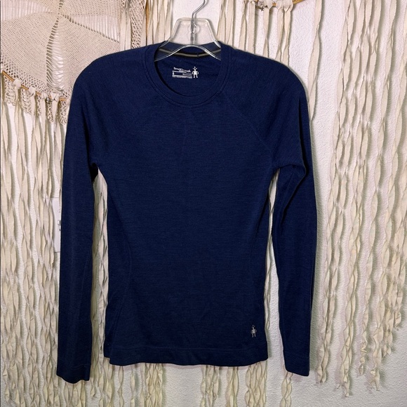 Smartwool | Tops | Smartwool Womens Bright Blue Merino Wool Long Sleeve ...